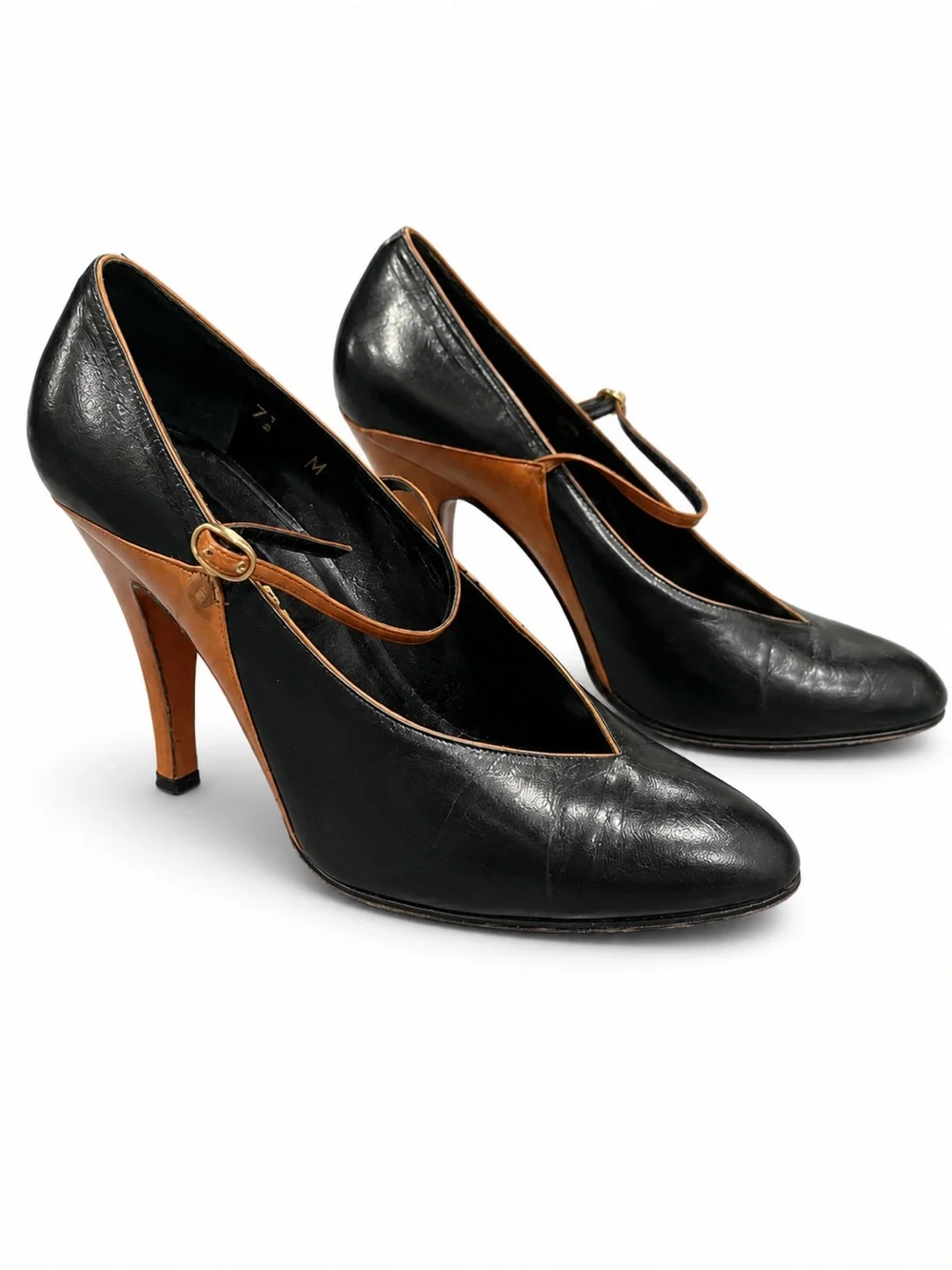 Halston Heritage | Shoes | Rare Vintage Halston Black And Cognac ...